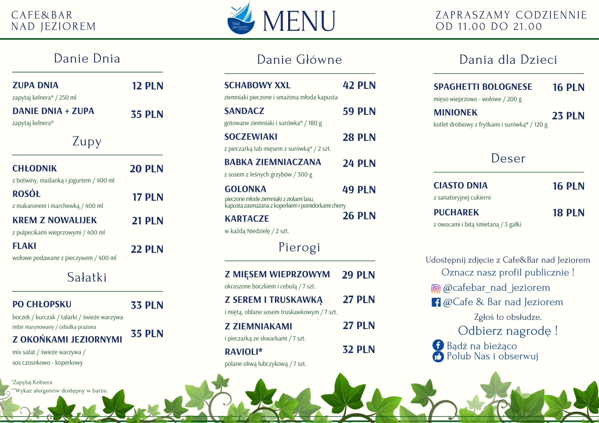 Menu | Sanatorium Uzdrowiskowe Augustów