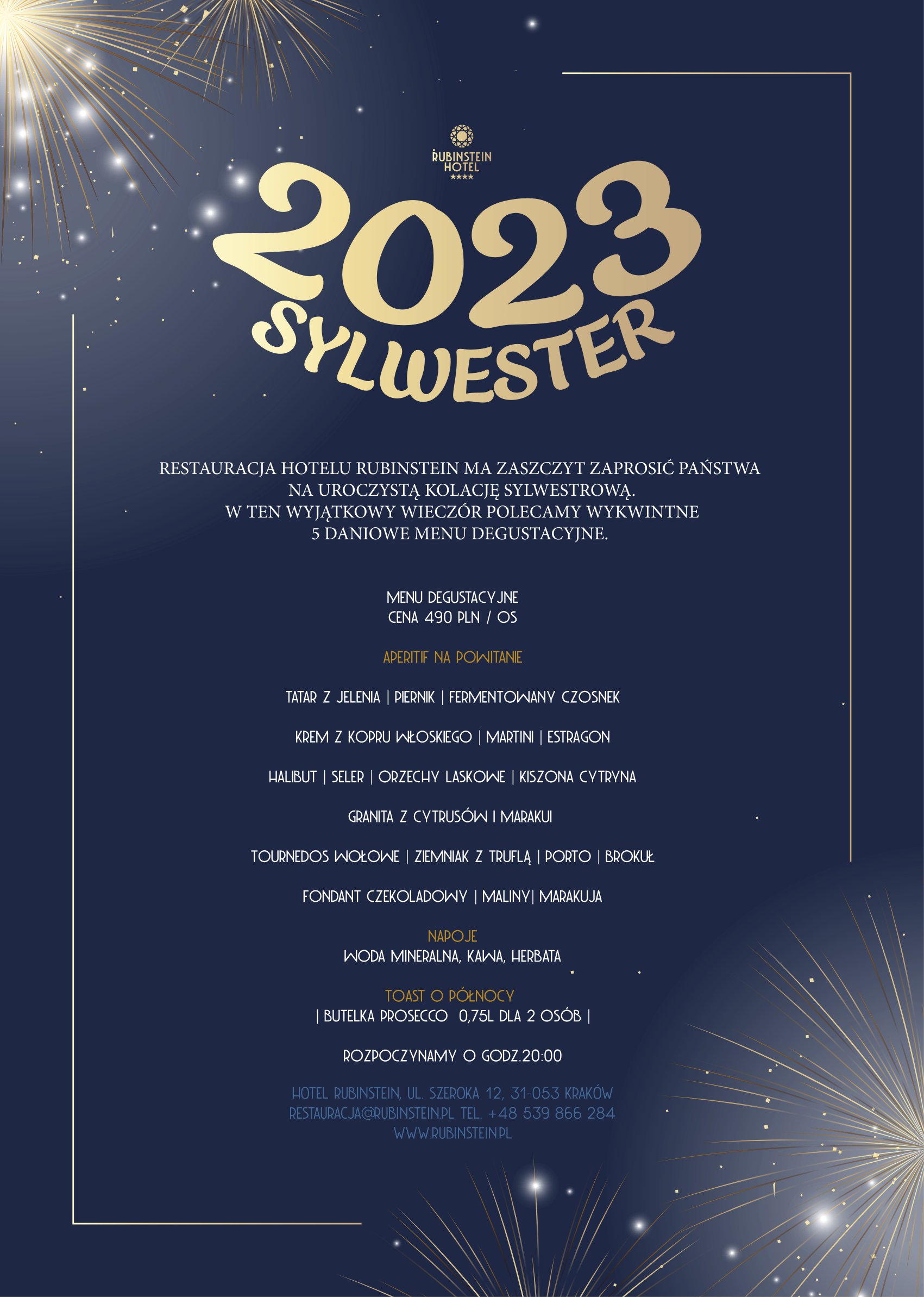 SYLWESTER 2023 - Hotel Rubinstein